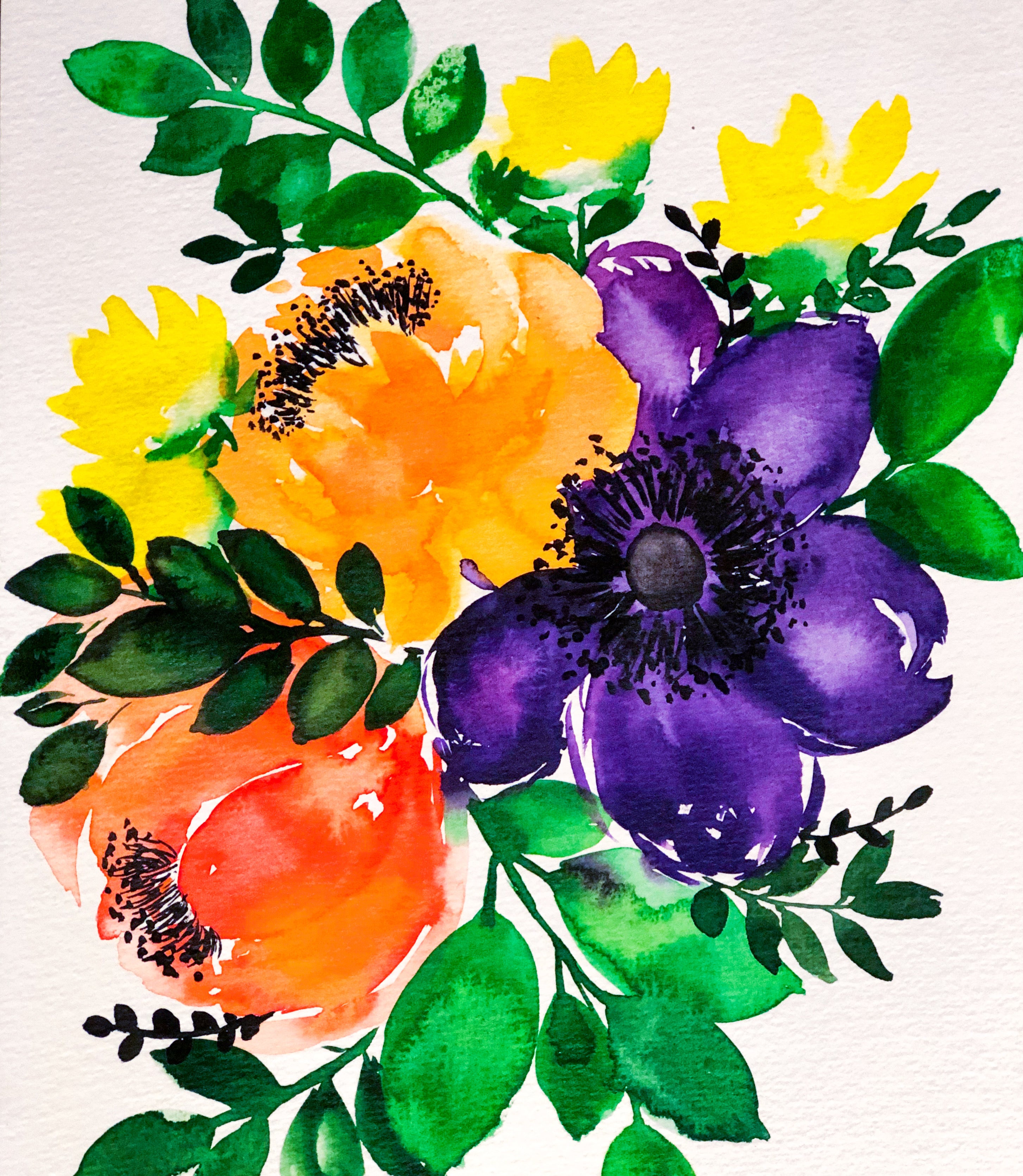 Watercolour Journal Blooms – Weave & Woven